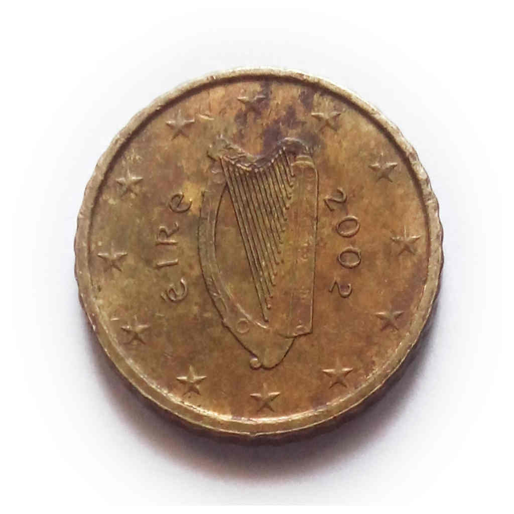 Ireland 10 Euro Cent Celtic Harp 1st Map Used - CoinStamp.in